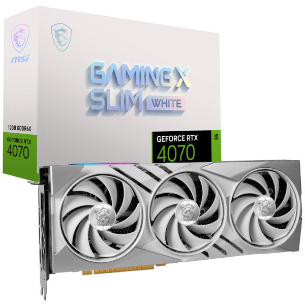 SVGA MSI Geforce RTX 4070 Gaming X Slim White 12GB GDDR6 - STD Comp
